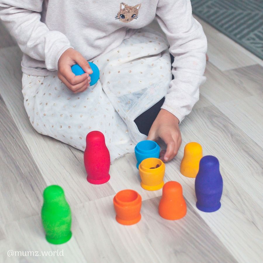 Gioco in legno Grimm s Russian dolls bamboline russe dai 2 anni